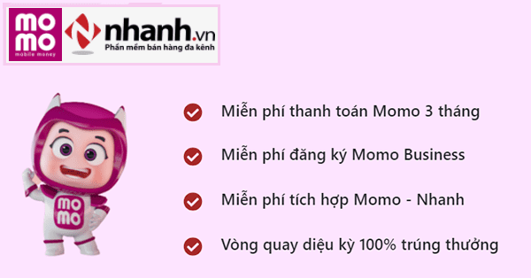 Ưu đãi đăng ký Momo Business cho DN dùng Nhanh.vn